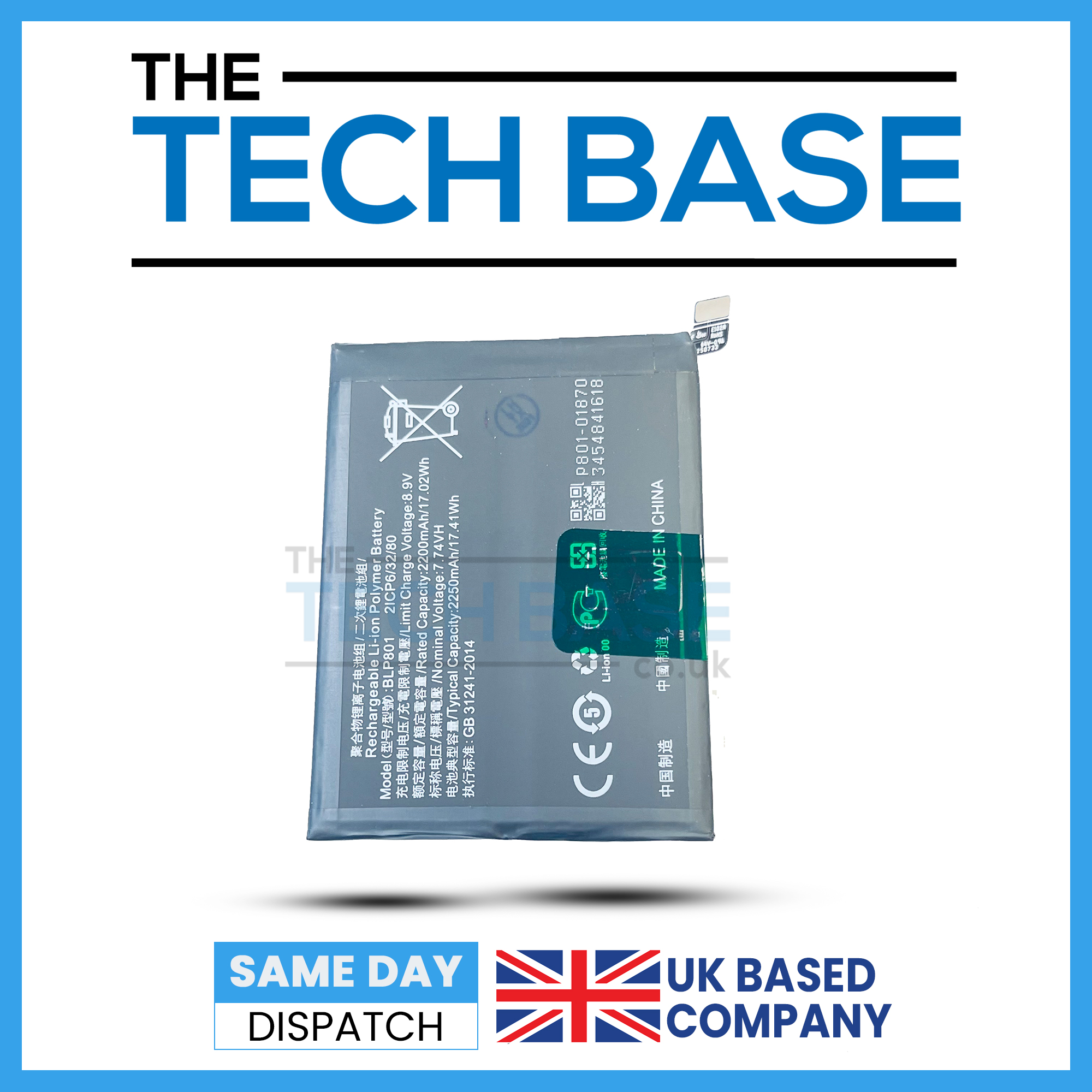 For OnePlus 8T Battery BLP801 - The Techbase