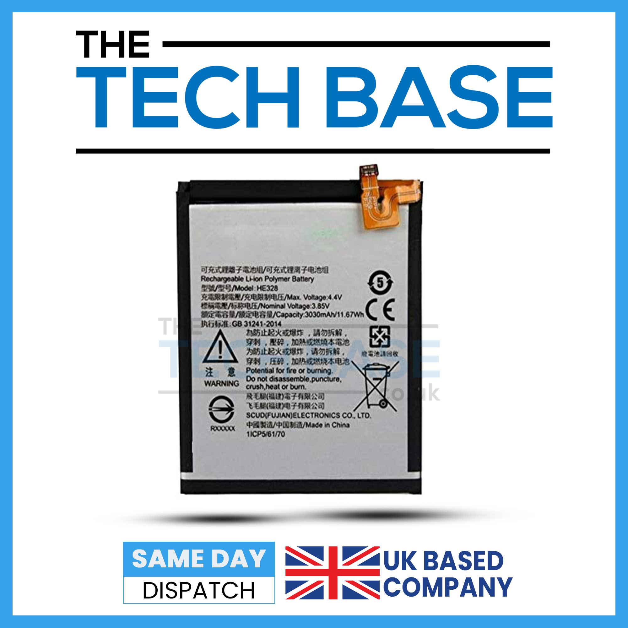 For Nokia 8 Battery HE328 - The Techbase