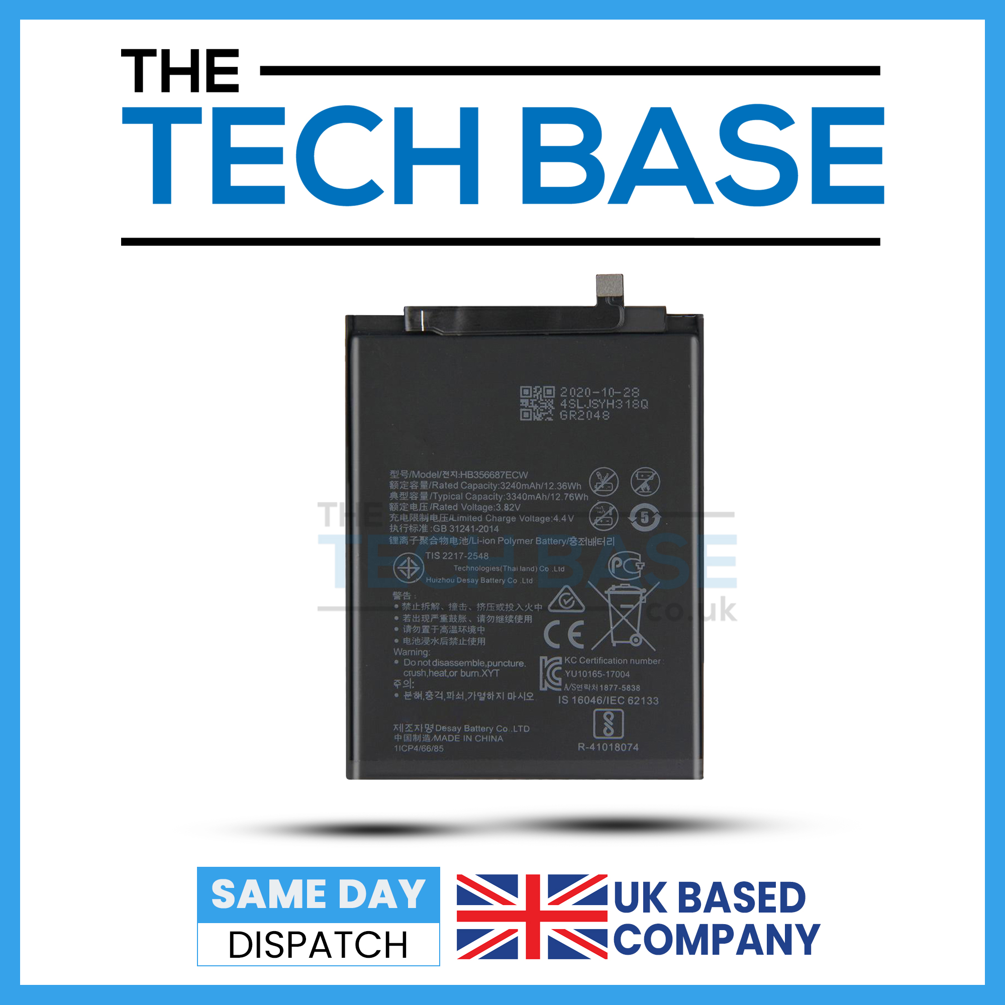 For Honor 7X Battery HB356687ECW - The Techbase