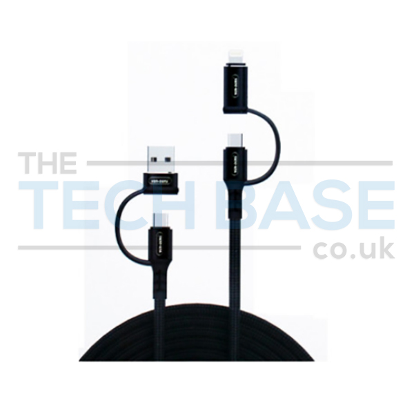 Fast Charging Ven-Dens 4 in 1 Cable Charger PD 60W Cable - The Techbase